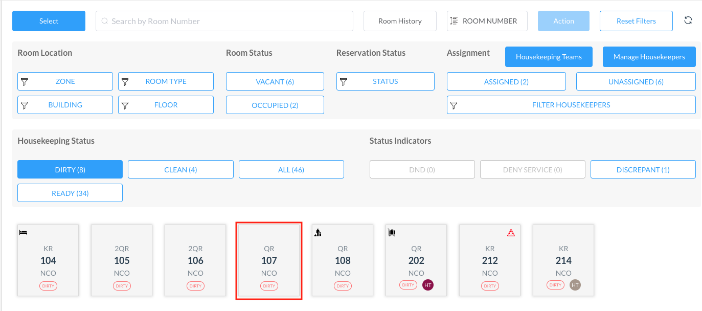 Assign Single Room to a Housekeeper Assign Single Room to a Housekeeper